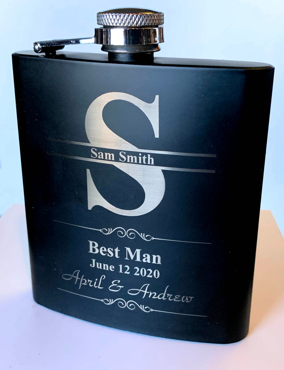 Matte Black 6oz Stainless Steel Flask – Xcaliber Trophies